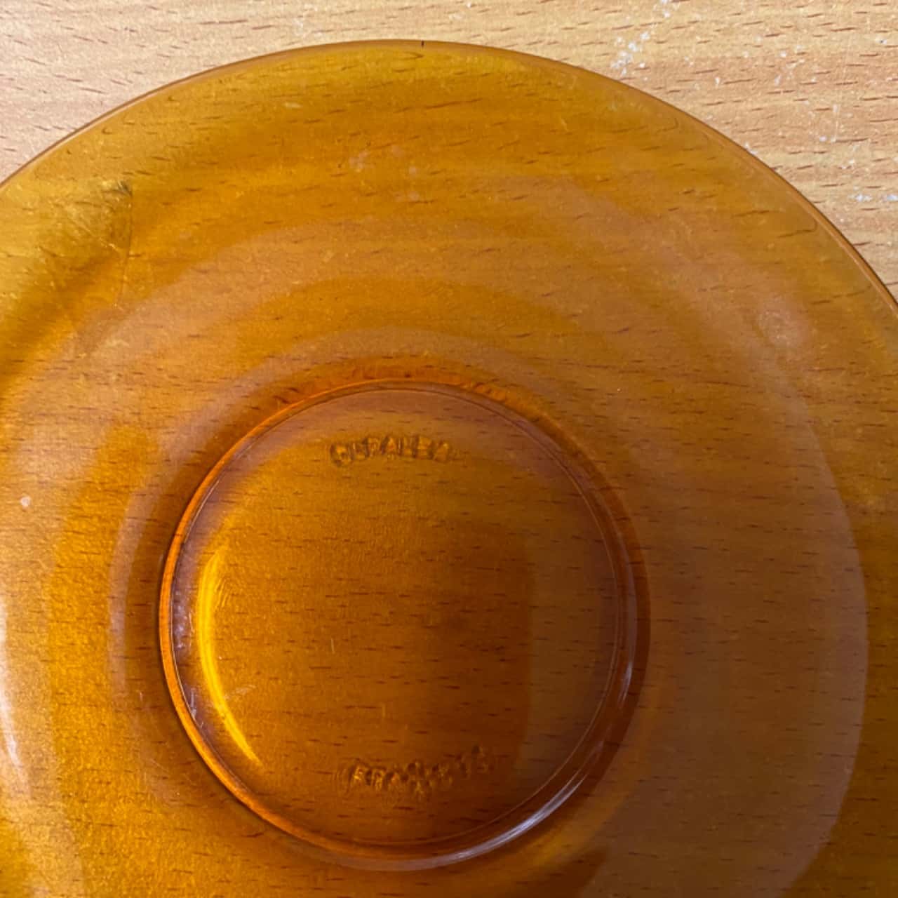 Duralex France amber tea/espresso cups & saucer Set 7(s)