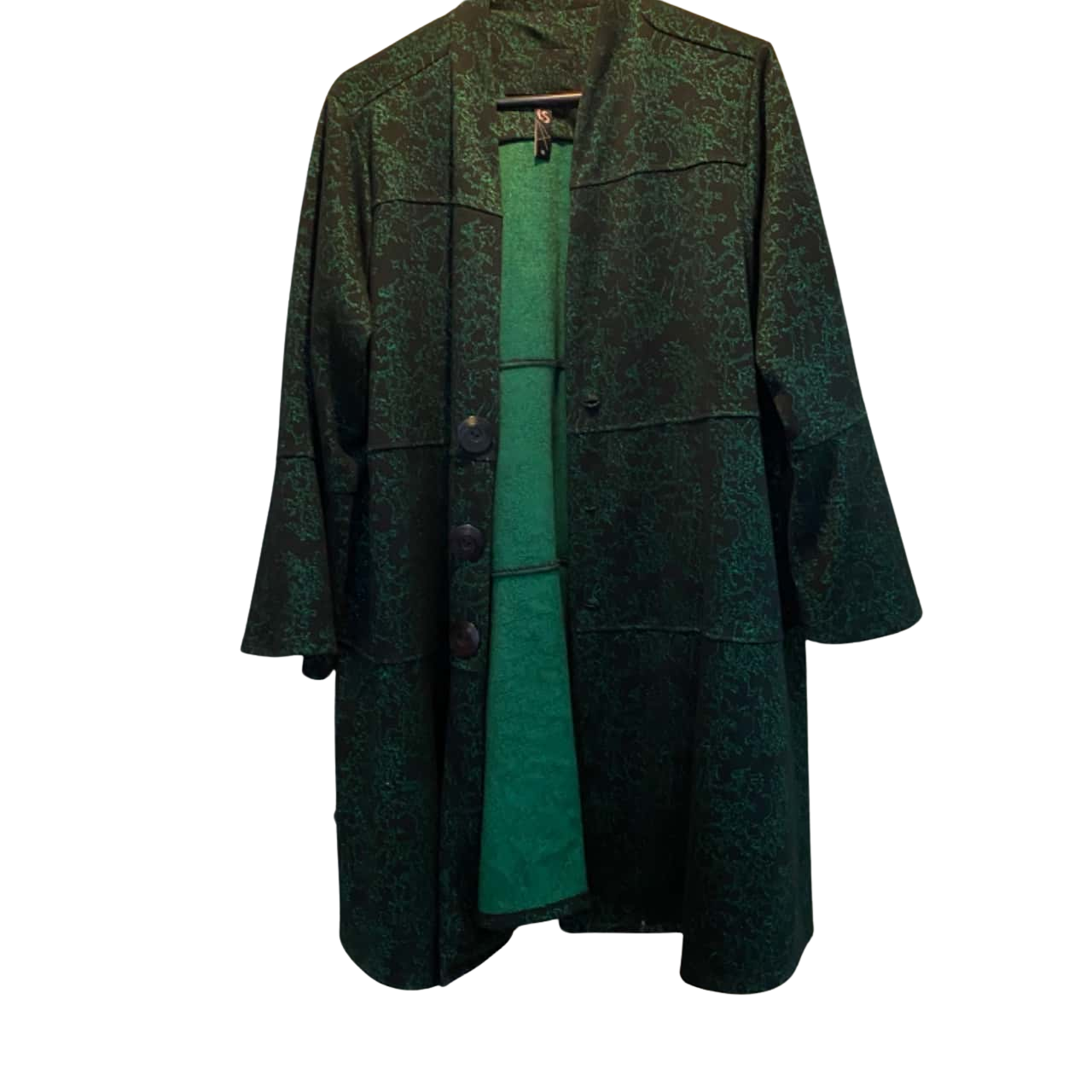 Taking Shape Womens Size 16 Green Mock Button Coat