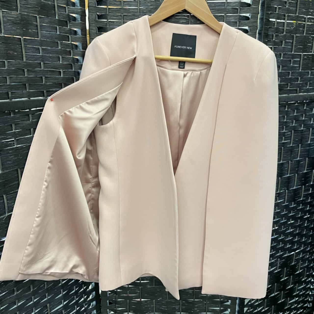 Forever New Womens Size 10 Open Jacket / Cape Pink (s)