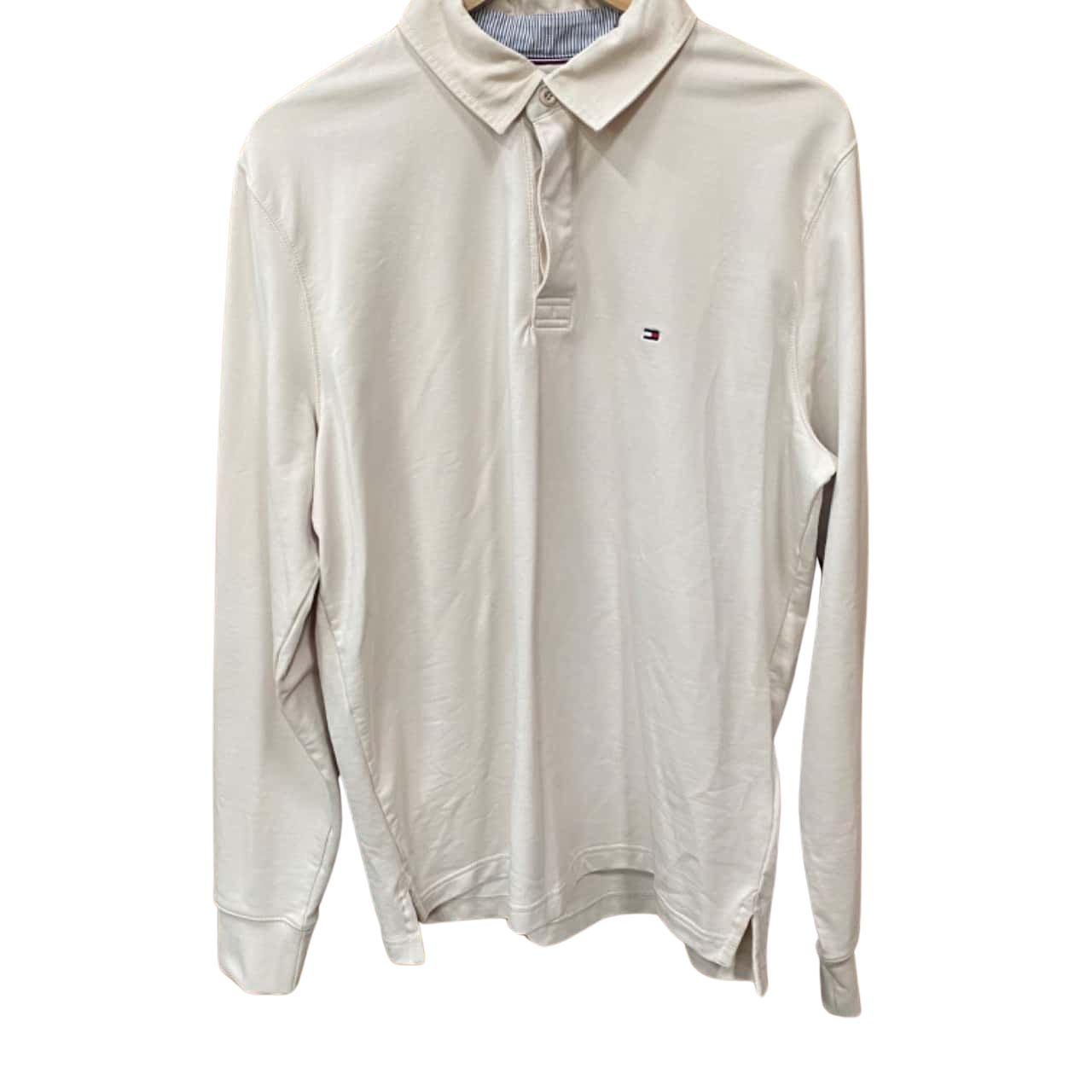 Tommy Hilfiger Long Sleeve Cream Rugby Shirt Size XL(s)