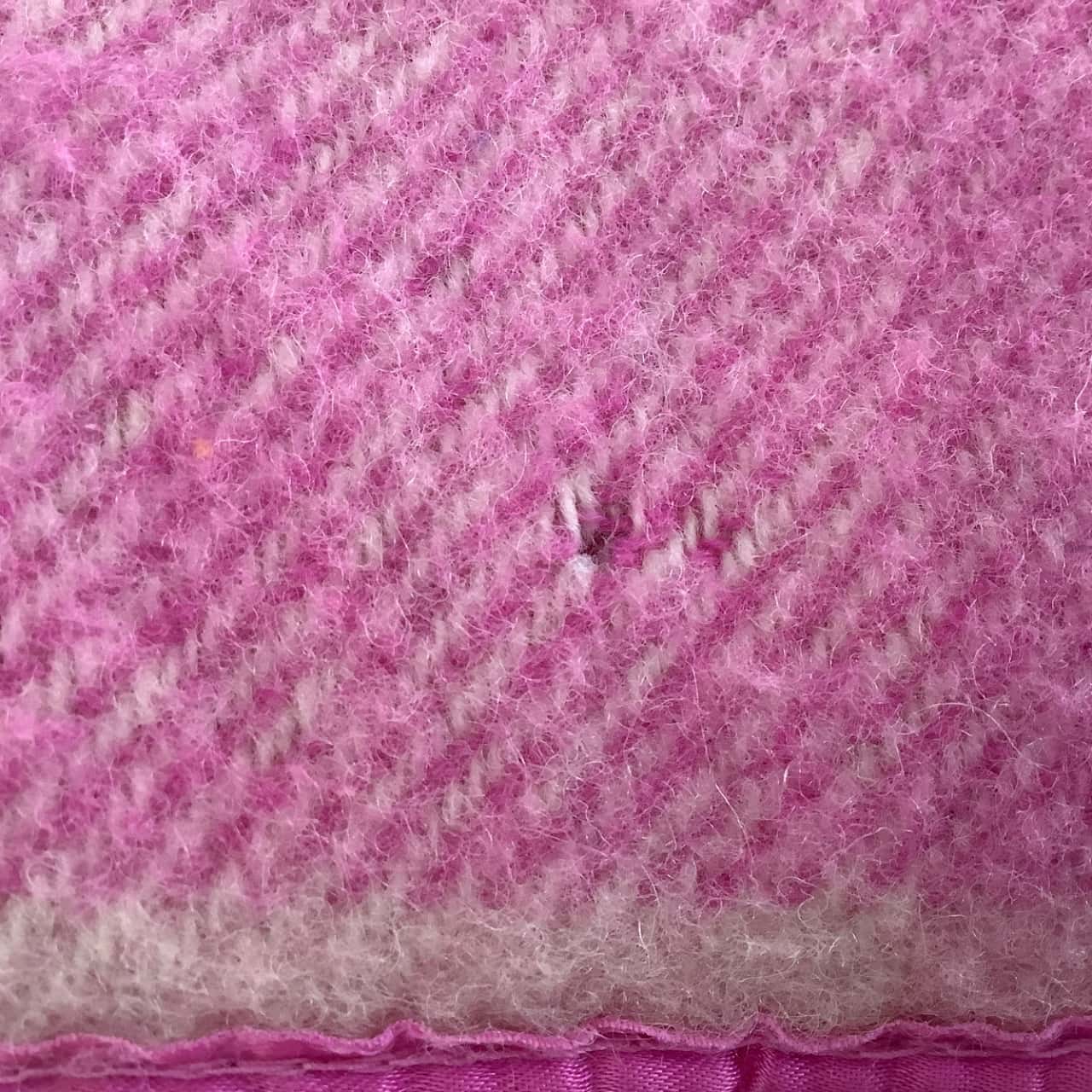 2x Winfield Vintage Pink Check Wool Blanket. 208w x 240L. King Single(s)