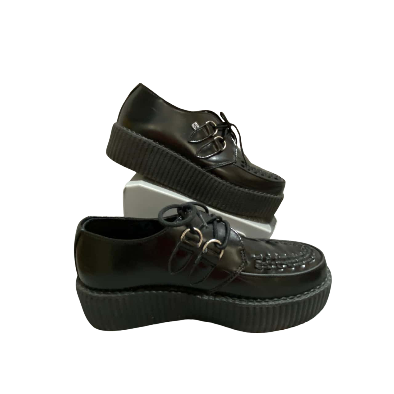 T.U.K Black Leather Viva Mondo Creeper(s)