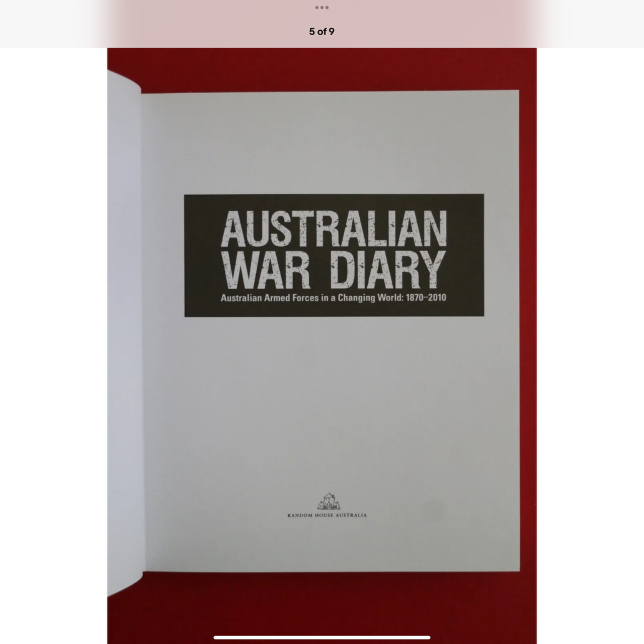 AUSTRALIAN WAR DIARY - AUSTRALIAN ARMED FORCES IN CHANGING WORLD 1870 ...