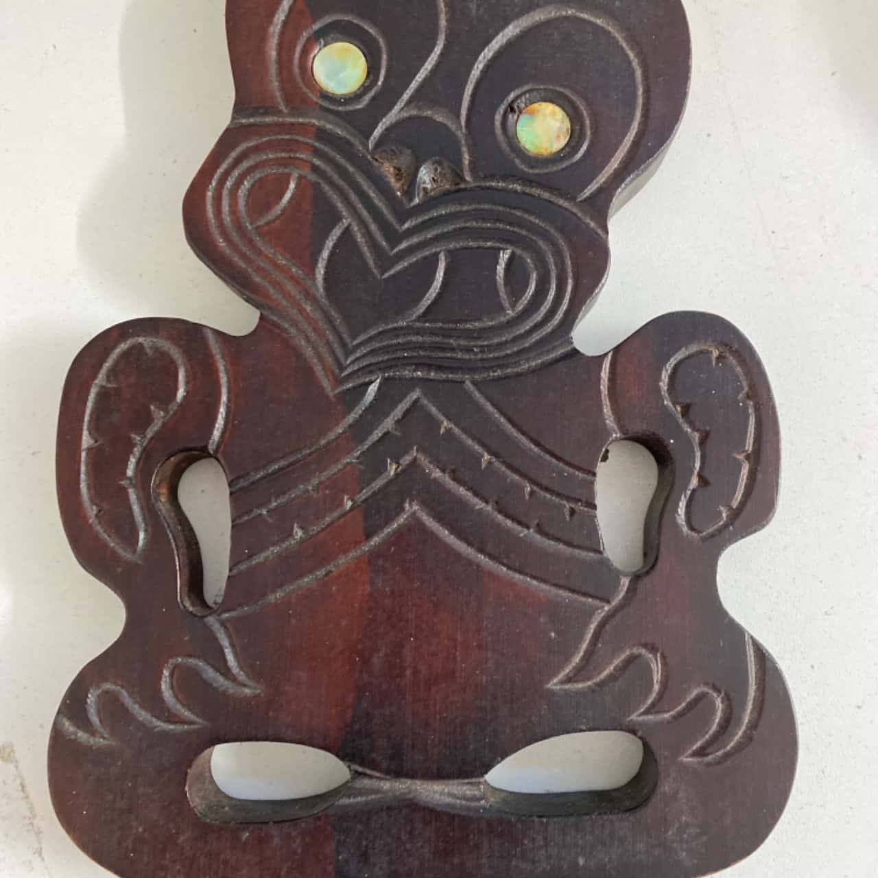 New Zealand wooden Tiki key hook