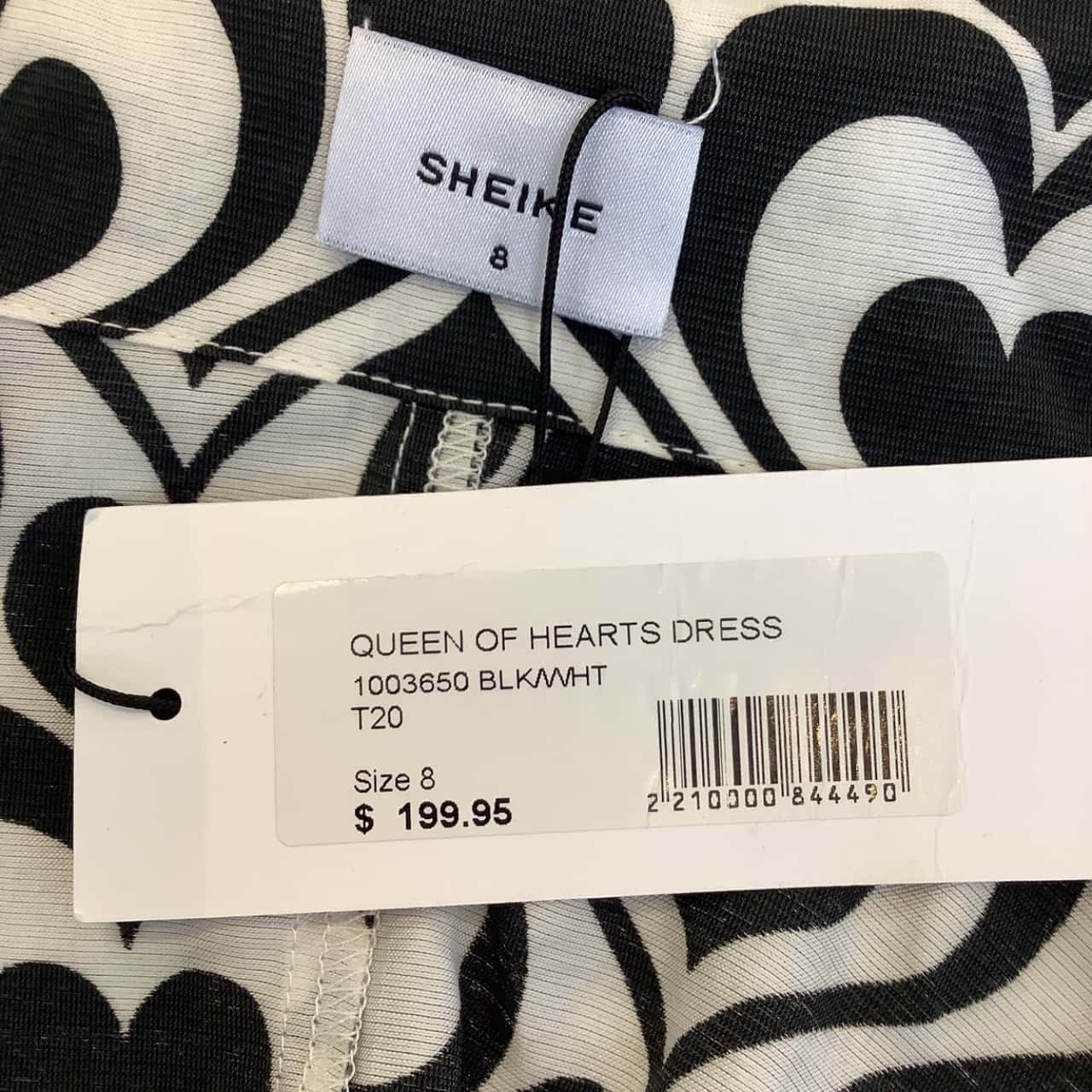 Brand New Sheike Womens Size 8 Queen of Hearts Top & Skirt Black/White(s)