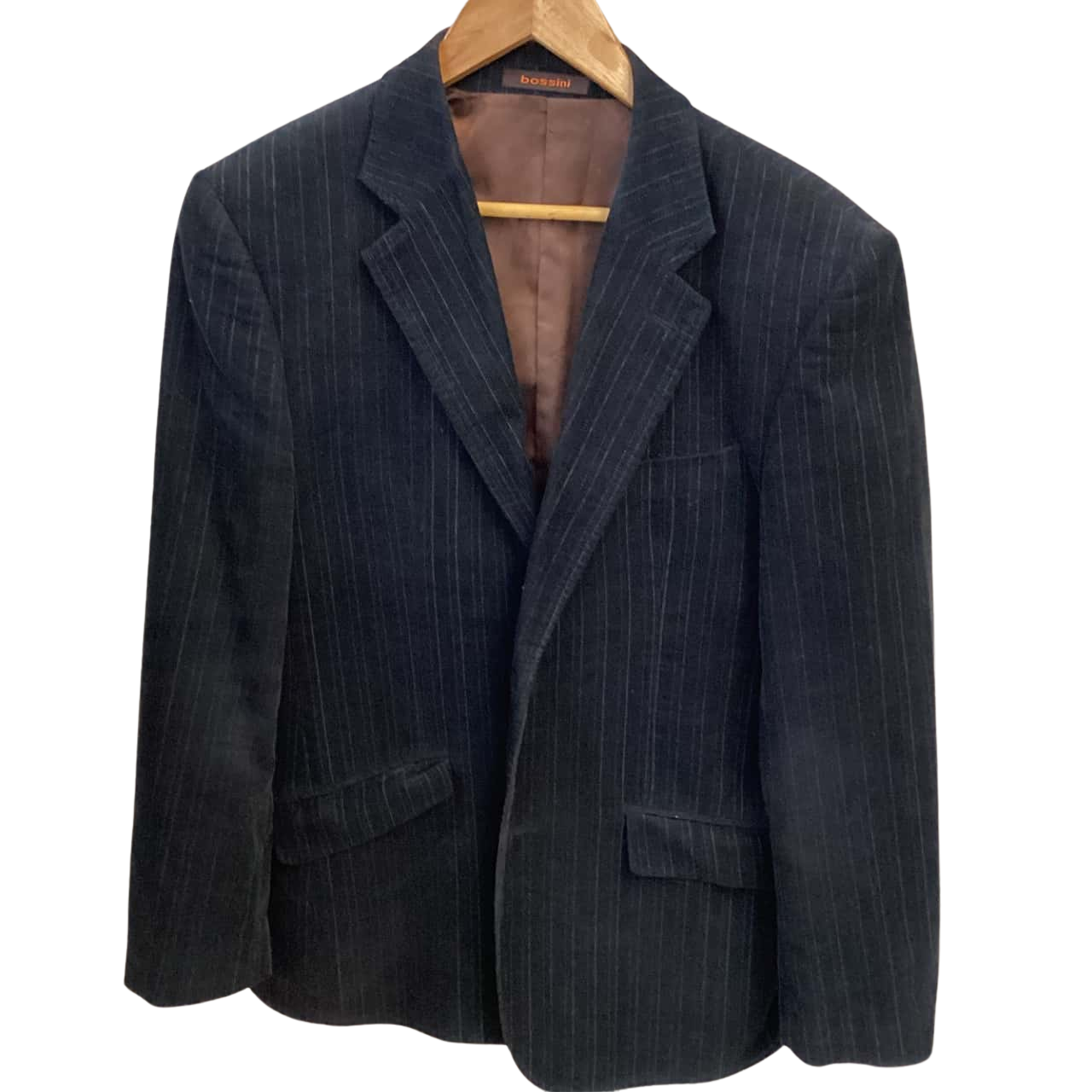 bossini Mens Size 36 Blazer Black Striped