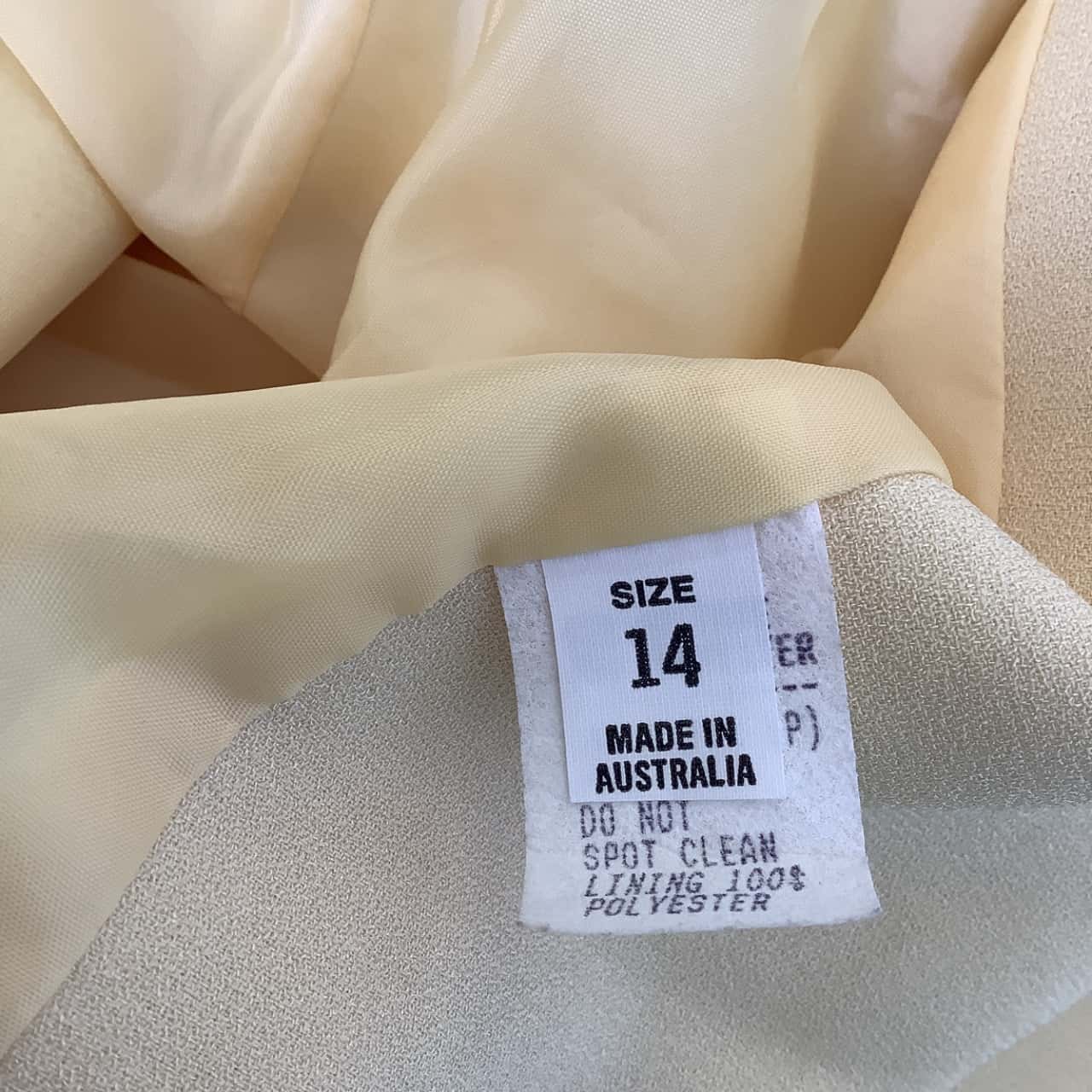 `Retro’ Carla Zampatti Womens Size 14 One Button Blazer Yellow(s)