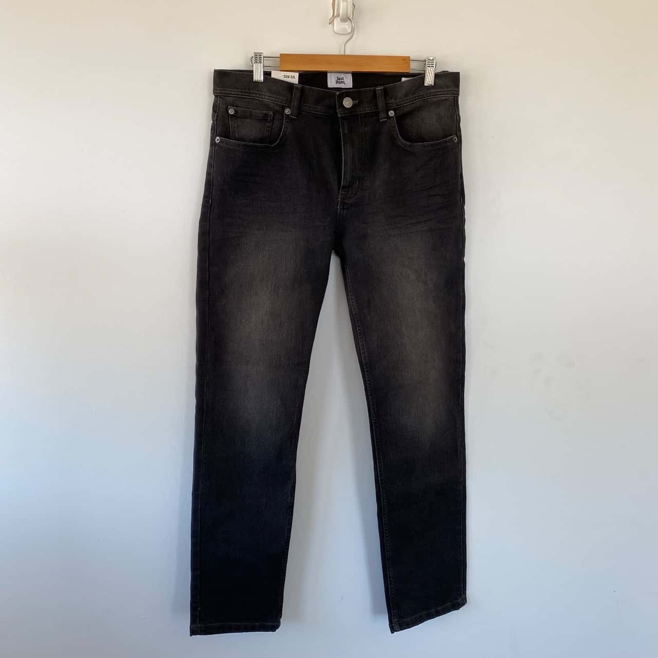 Just Jeans Washed Black Regular Straight Jeans Size 32 (s)