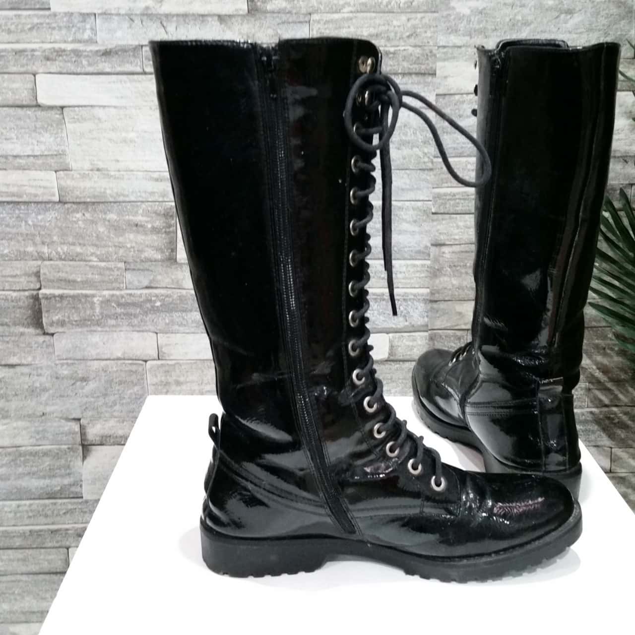Other Womens Size 7 Shinny Black Boot(s)
