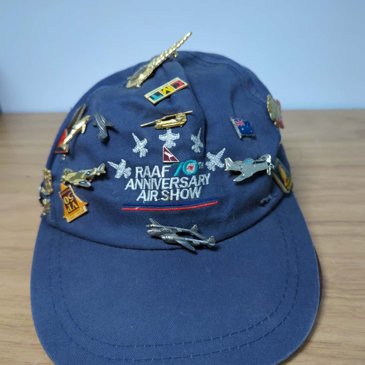 RAAF 70th Anniversary Hat with Assorted Pins(s)