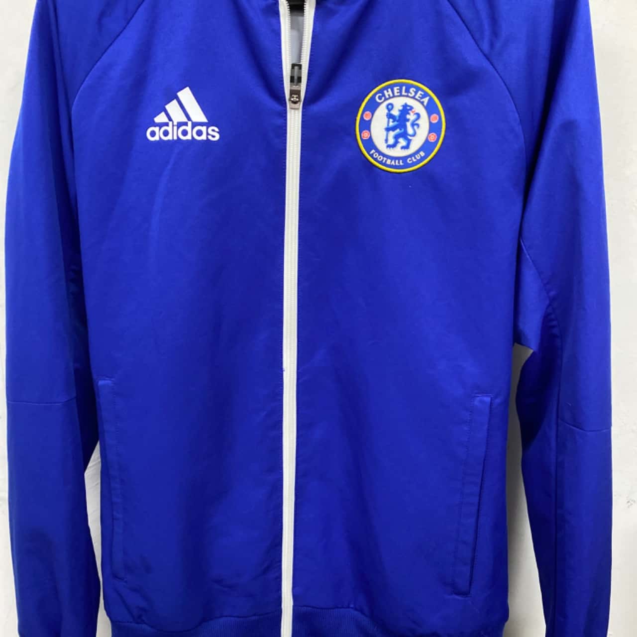 Chelsea FC Adidas Mens Size S Front Zipper Black