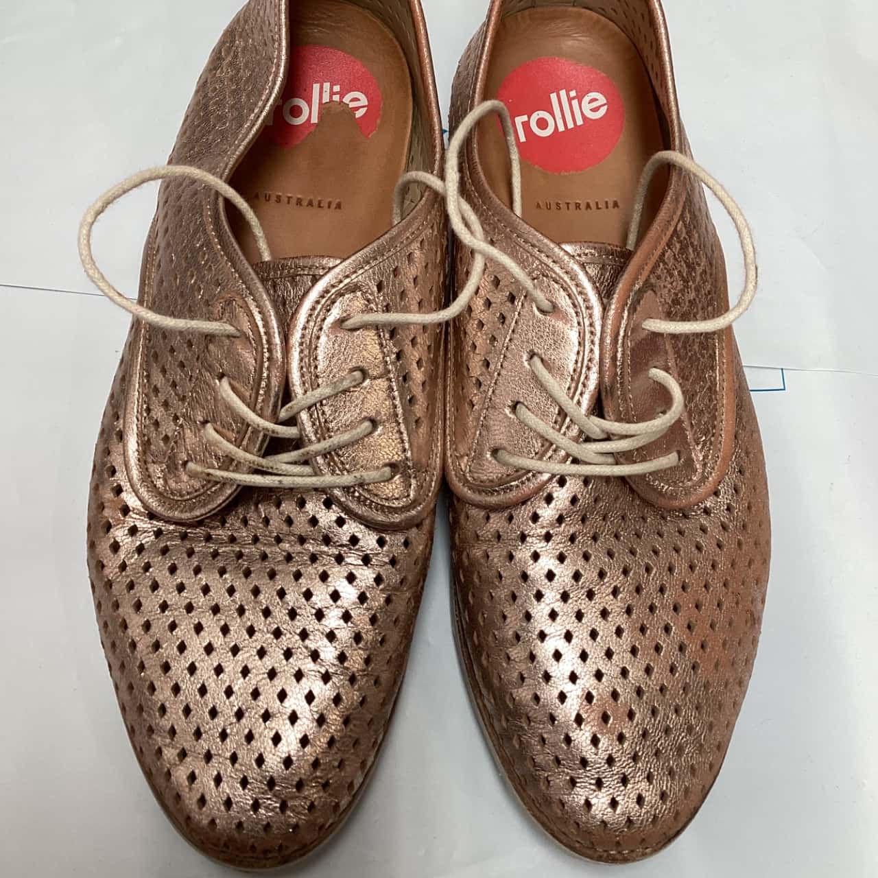 Rollie Womens Size 41 Rose Gold Loafers(s)