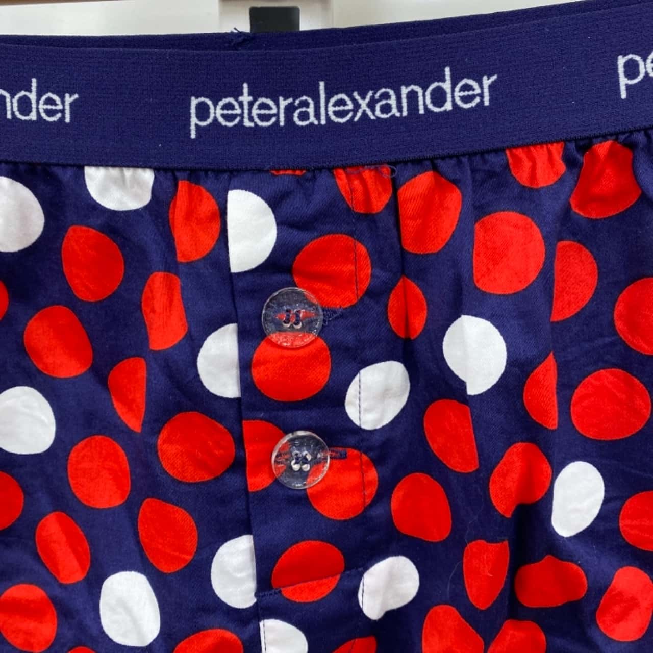 Peter Alexander Mens Black / Polka Dot / Red / White Boxers