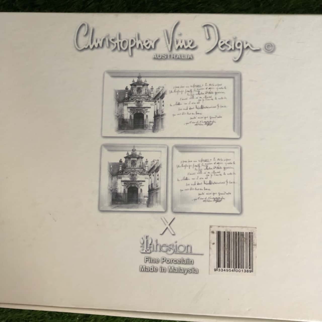 Christopher Vine Designs 3 Piece Plate Set (New in Box)(s)