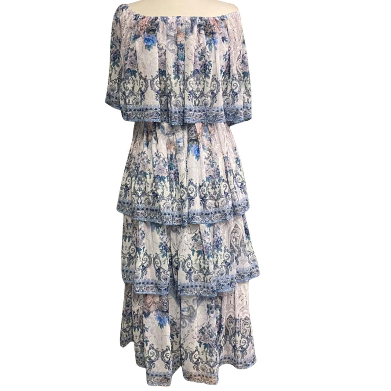 Gem By Lorraine Designs Womens Size 10 Floral Dress / Midi Dress Blue ...