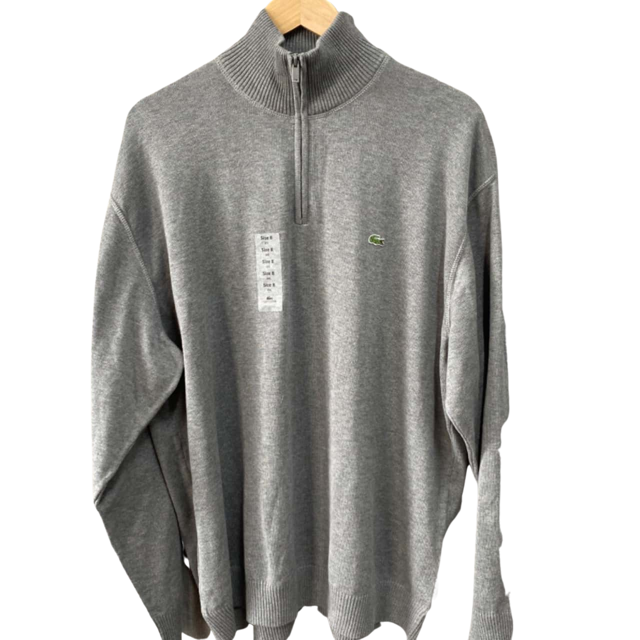 Lacoste Mens Size XXL Front Zipper Grey (s)