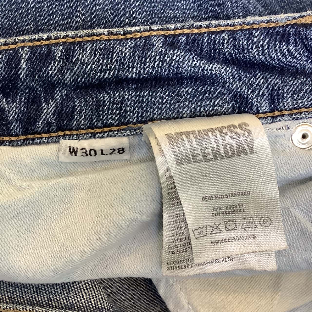 MTWTFSS Weekday Mens W30 L28 Slim Jeans Blue(s)