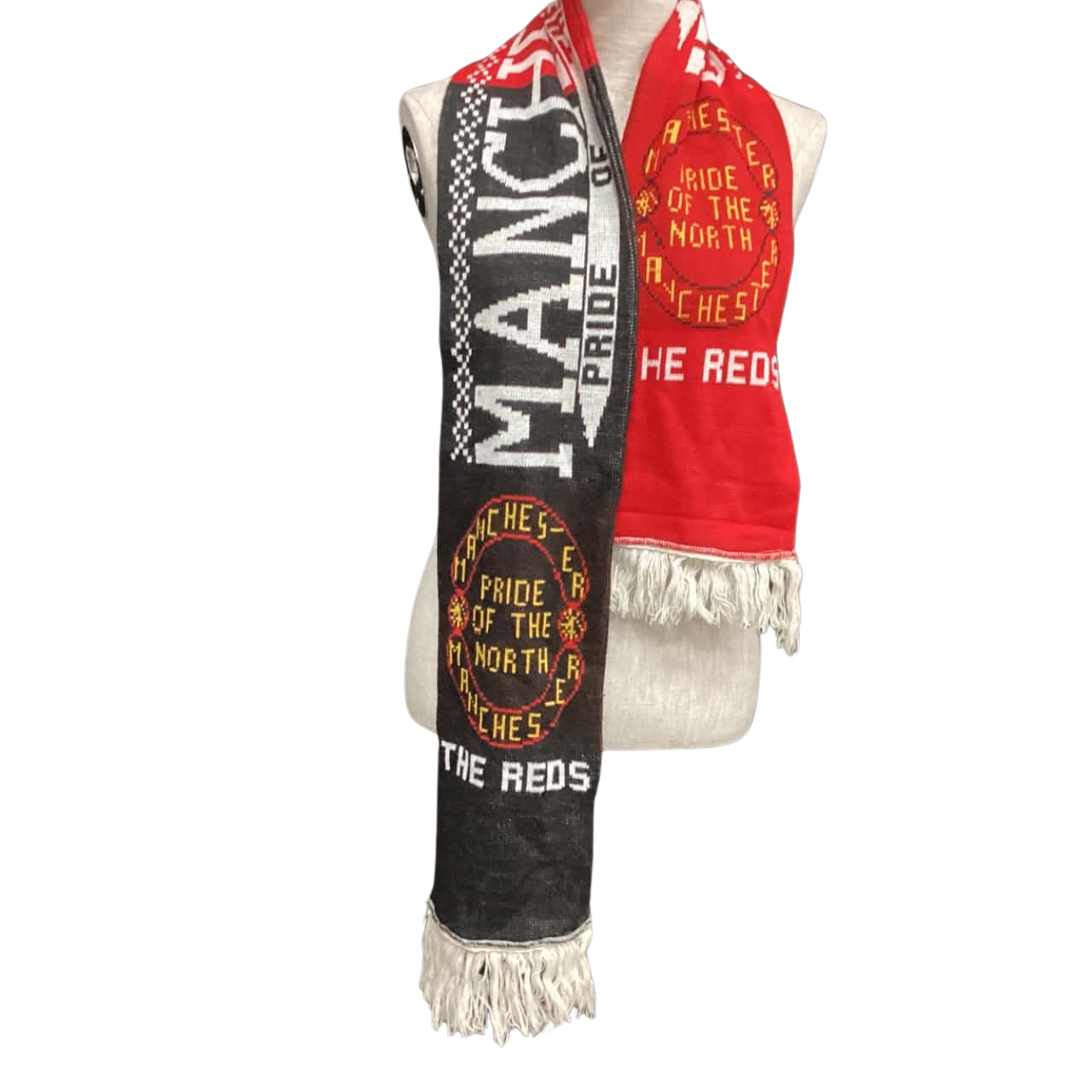 Unisex Black / Red / White Manchester Pride of The North Scarf
