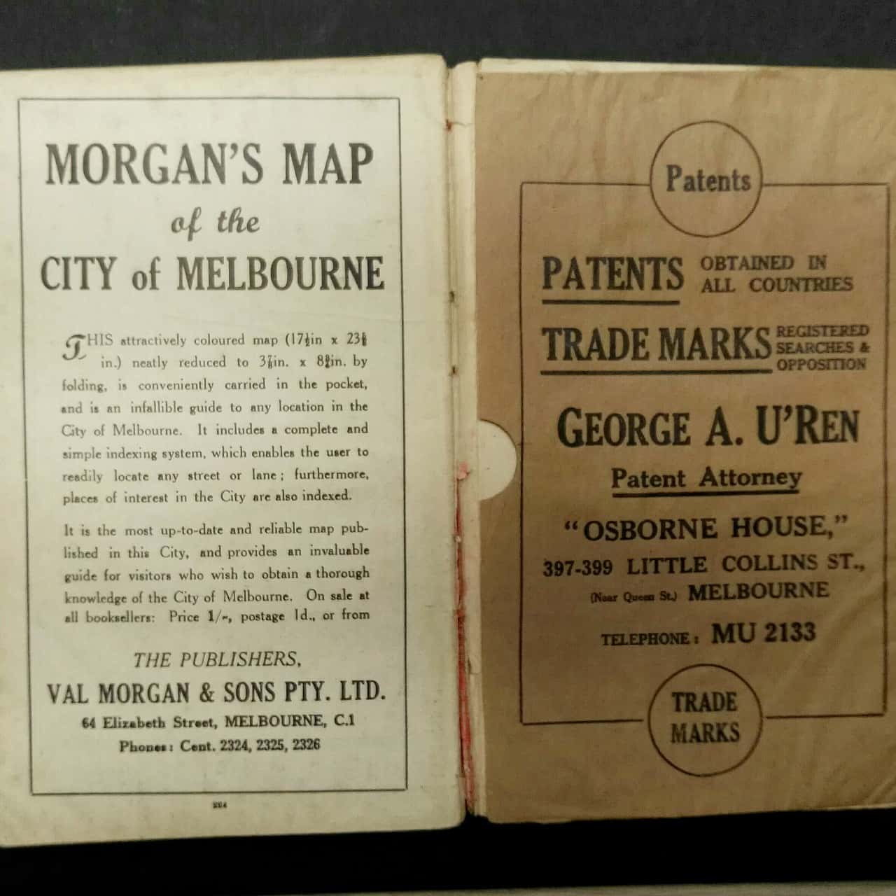 Antique Melbourne Street Directory Circa 1946(s)