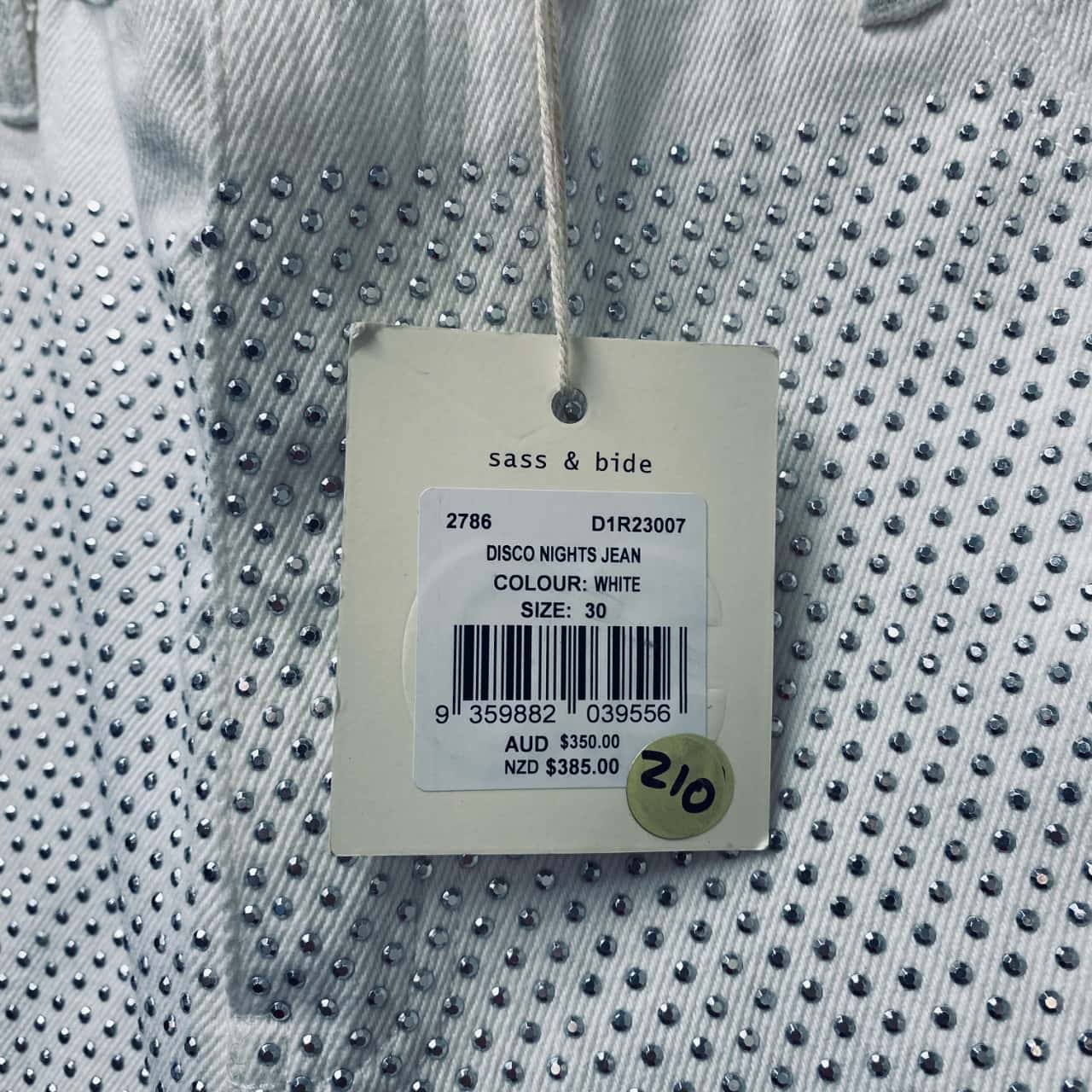 Sass & Bide Womens Size 30 Disco Nights Jeans Silver / White