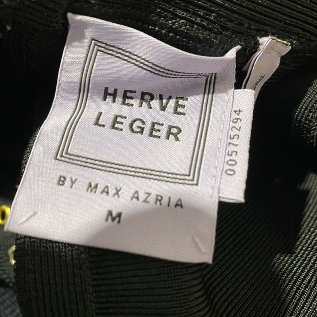 Herve Leger Womens Size M Bodycon Maxi Dress Black Designer