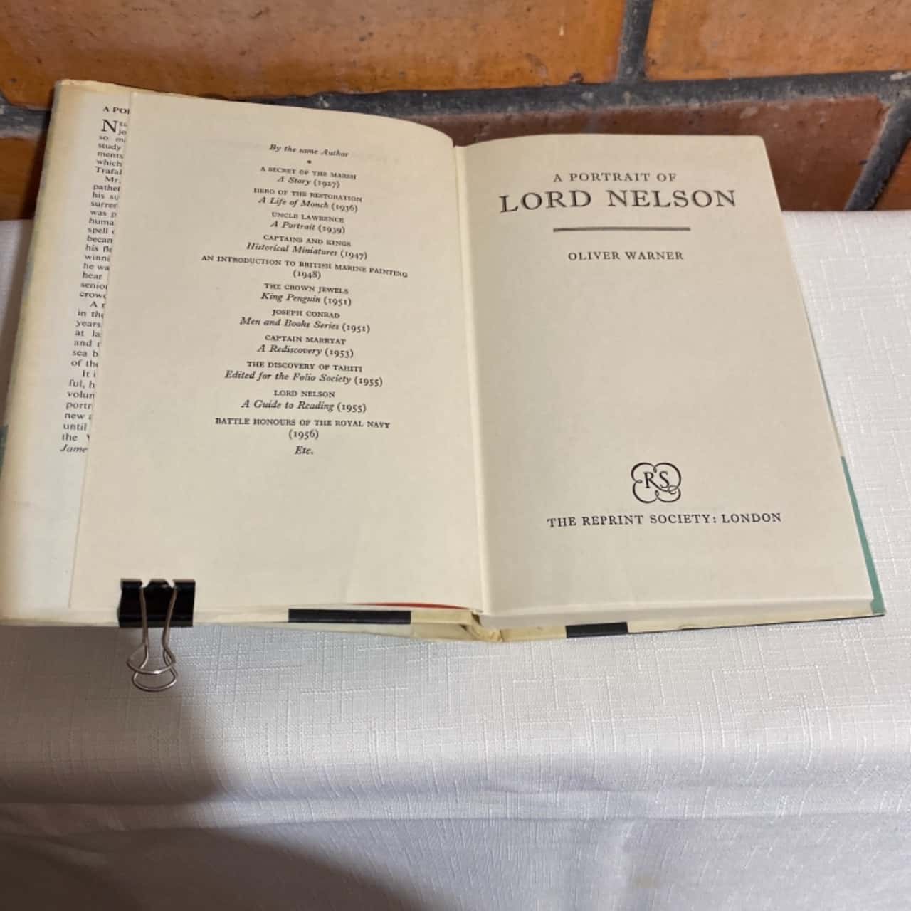 A Portrait of Lord Nelson by Oliver Warner