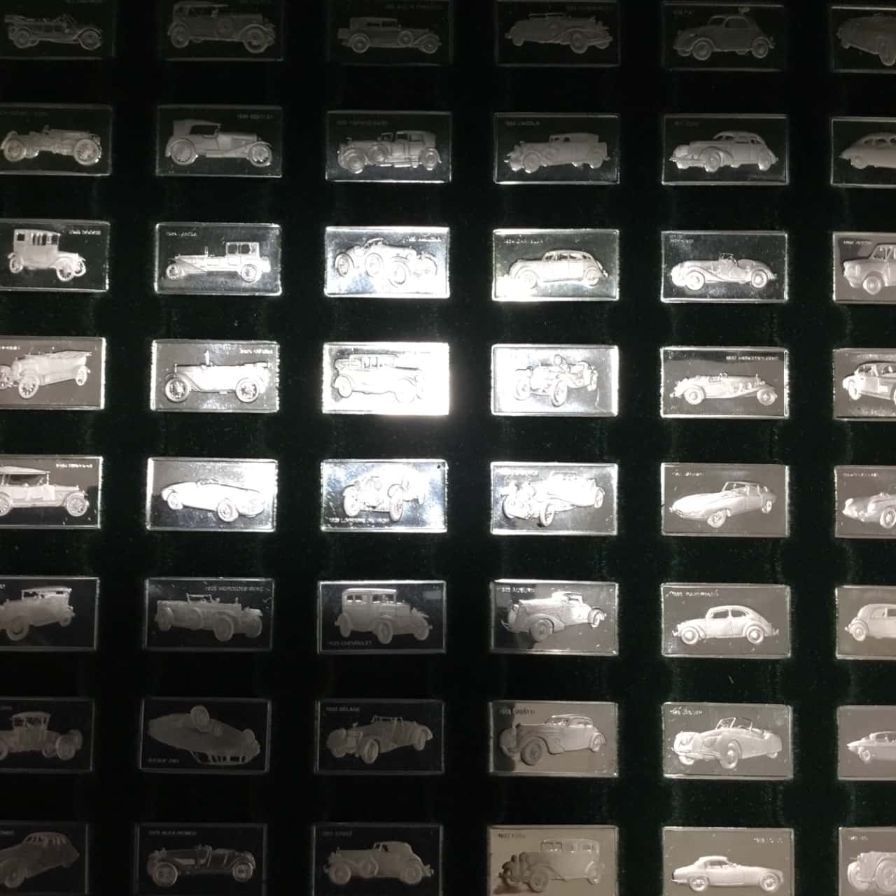 The 100 Greatest Cars Silver Miniature Collection With Certificate of ...