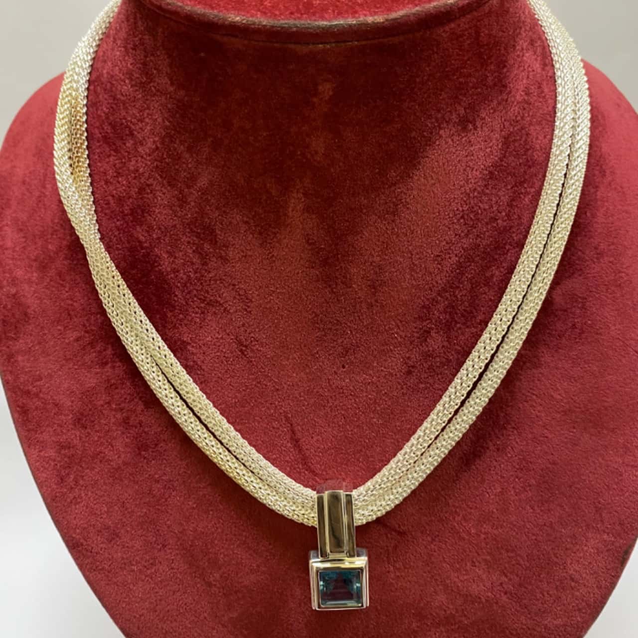 Gorgeous Women’s Vintage , Silver (925) ,Mesh , Two layers Necklace ...