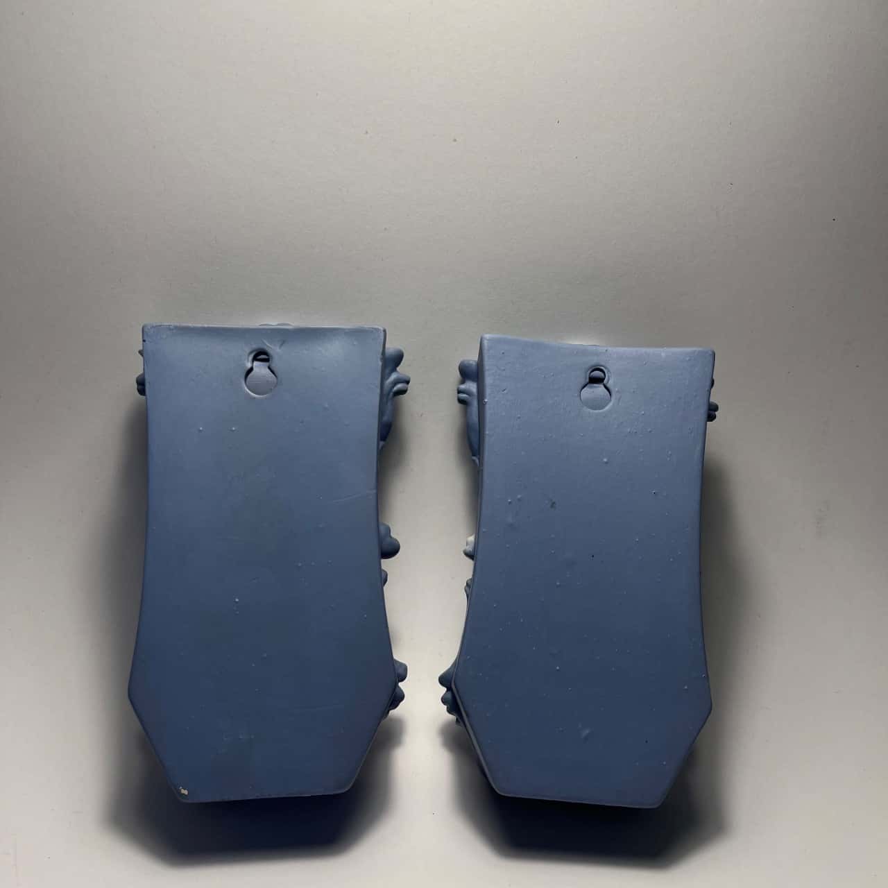 Vintage Blue Jasper Ware Cherub Wall Pockets