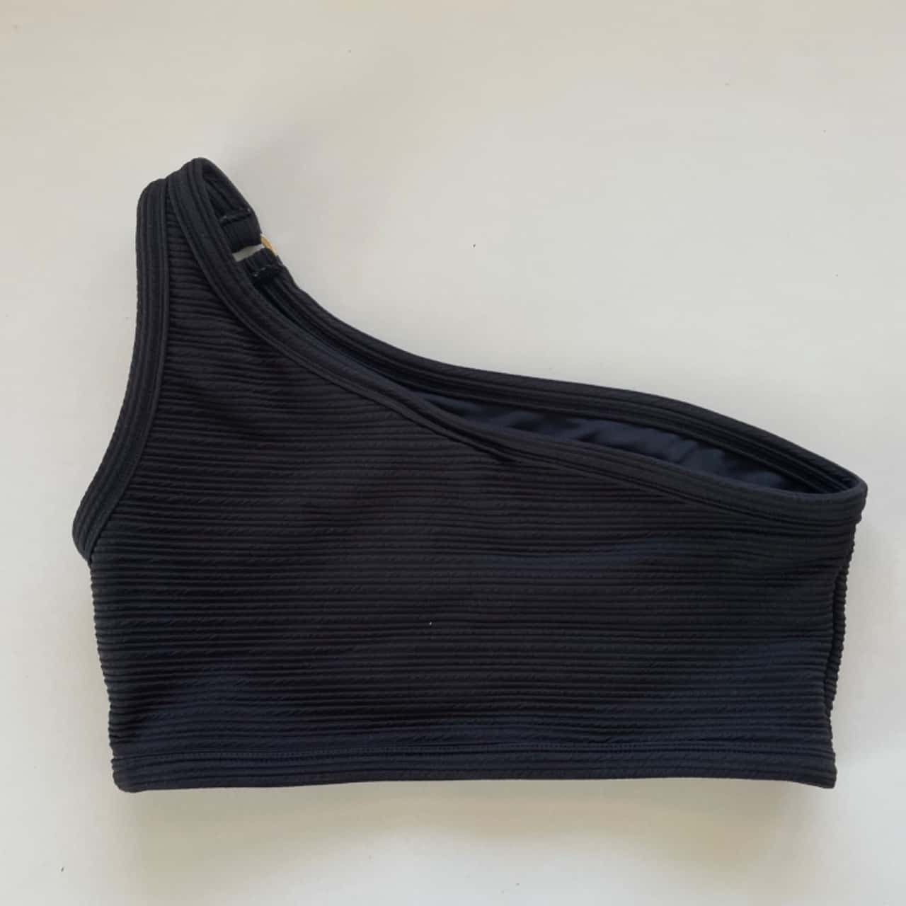 Skye & Staghorn Black One Shoulder Swim Top Size 8 / S (s)