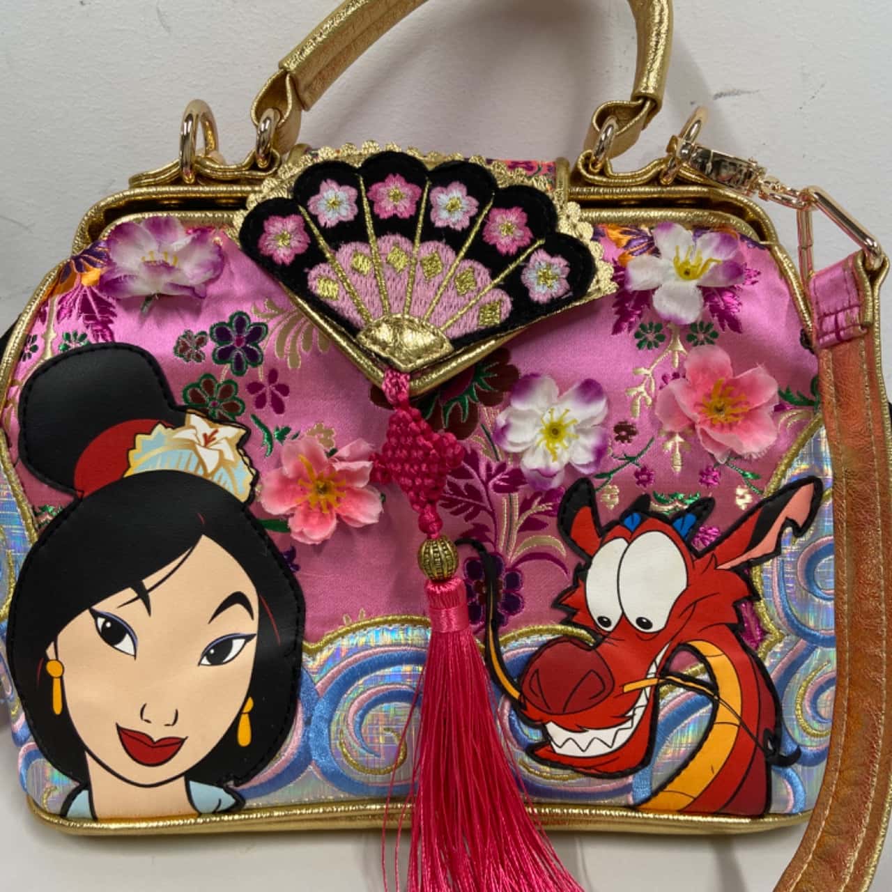 Disney Irregular Choice Mulan Womens Handbag Black / Blue / Gold ...