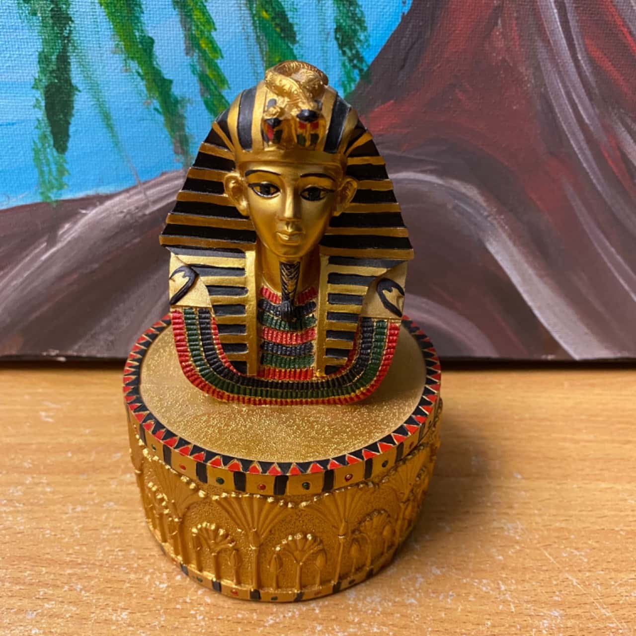 Stunning metal pharaoh trinket box(s)