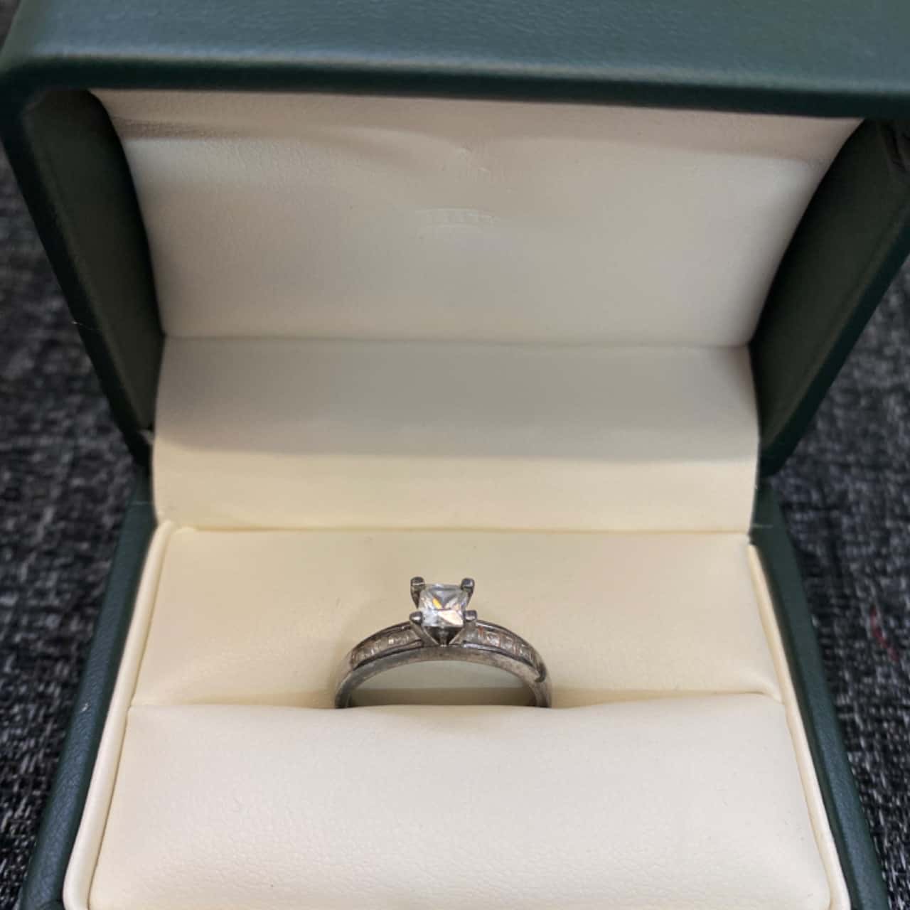 Womens Stamped 925 Silver Ring Set With CZ(s)