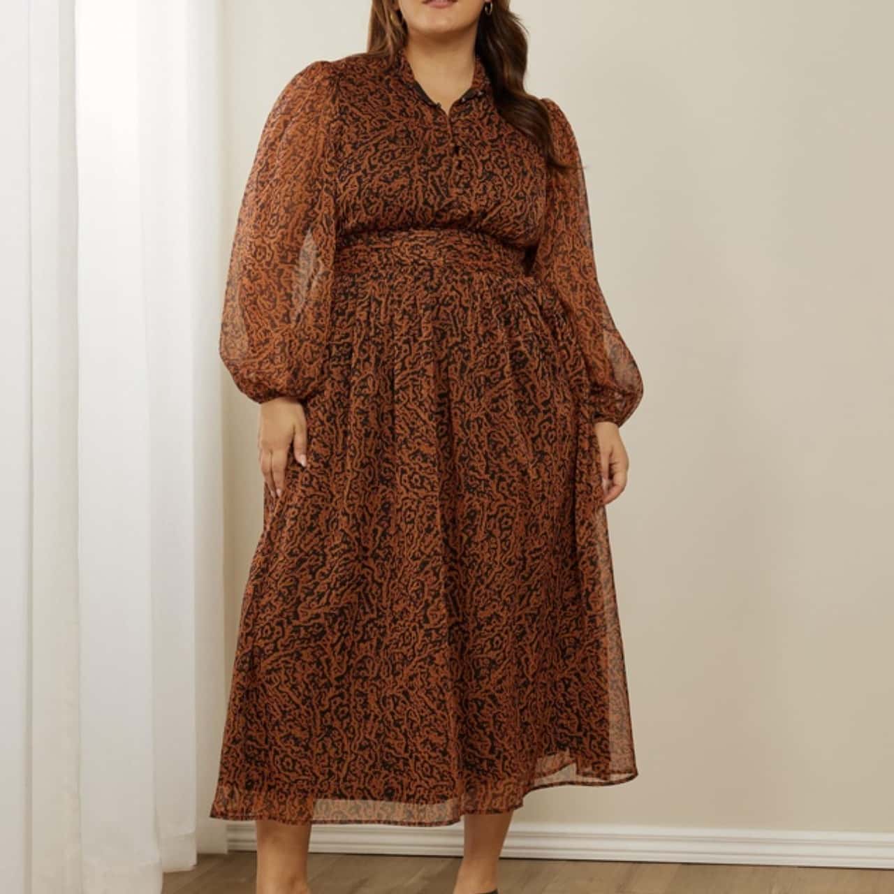 New With Tags ATMOS & HERE Size 22 'Lila' Chiffon Maxi Dress(s)