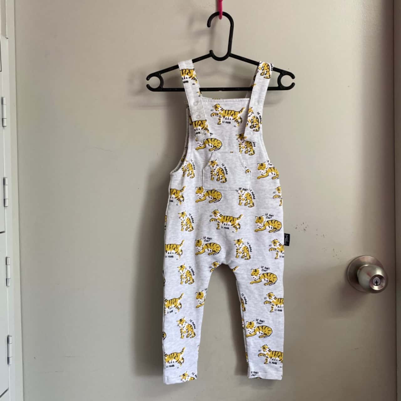 Toddlers Size 1 Kapow Kids safari themed overalls.