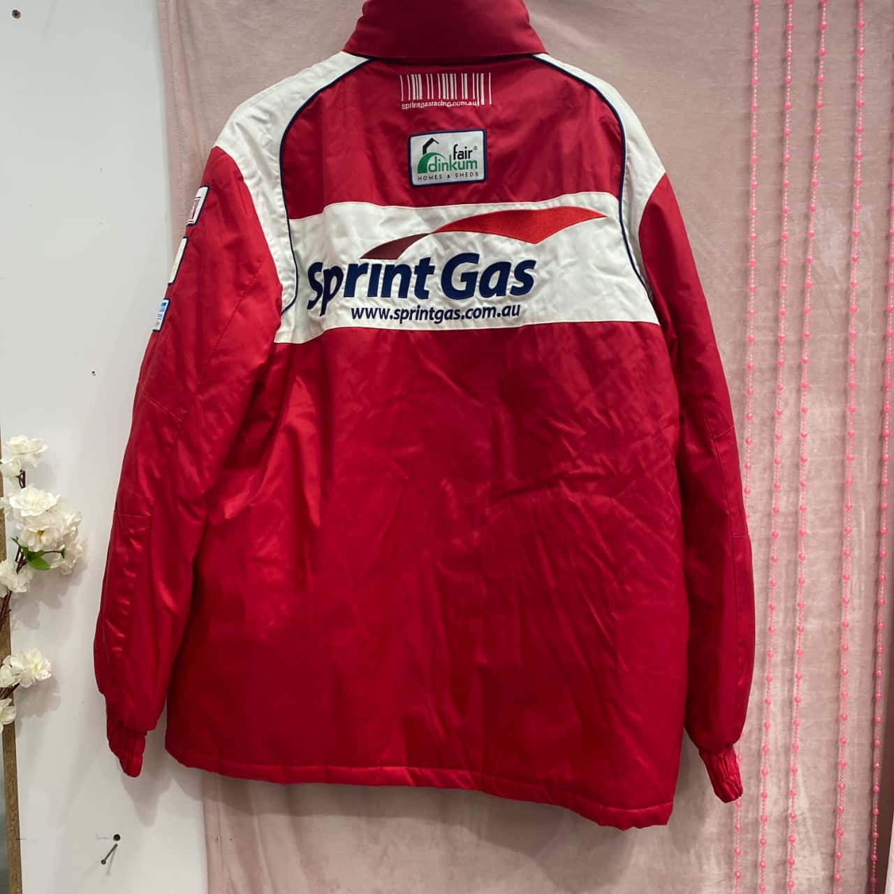 Sprint Gas Racing Mens Size L Red Sports Jacket