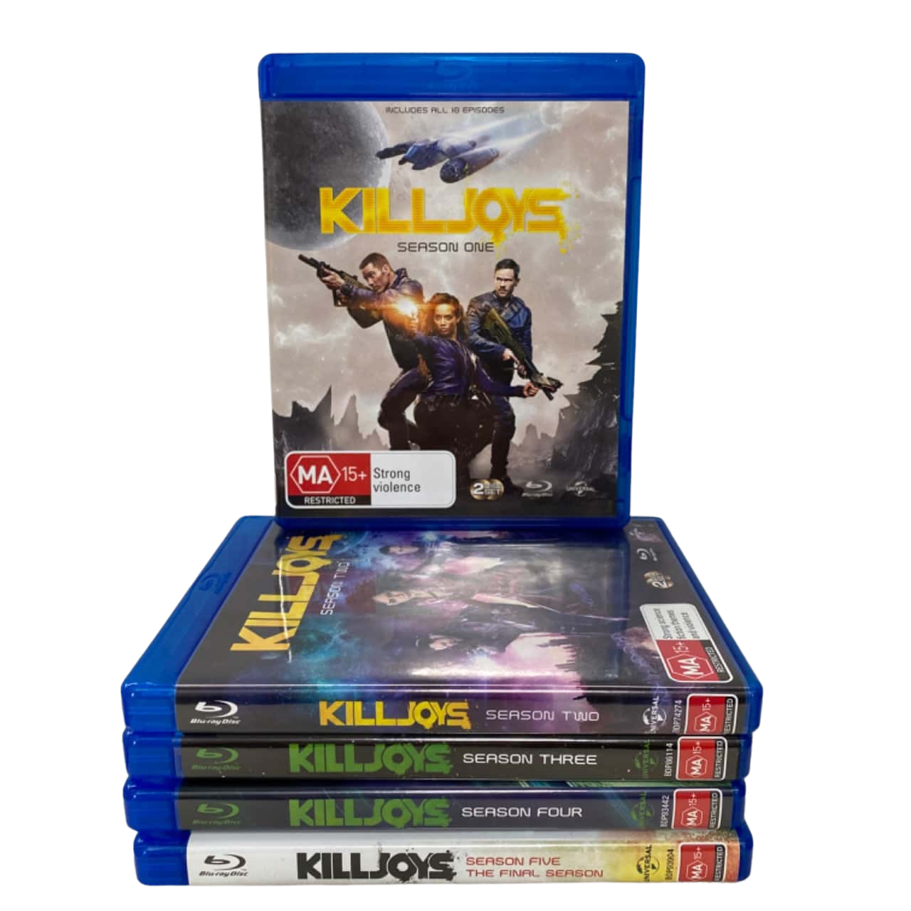 Blu-Ray: Killjoys Seasons 1, 2, 3, 4 & 5(s)
