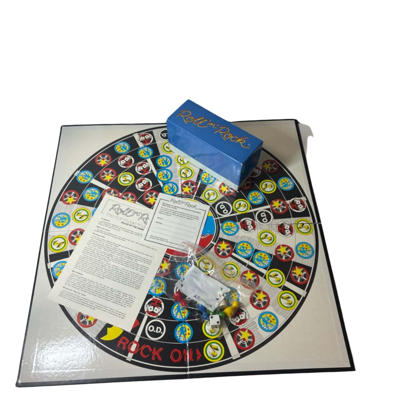 Vintage roll and rock board game