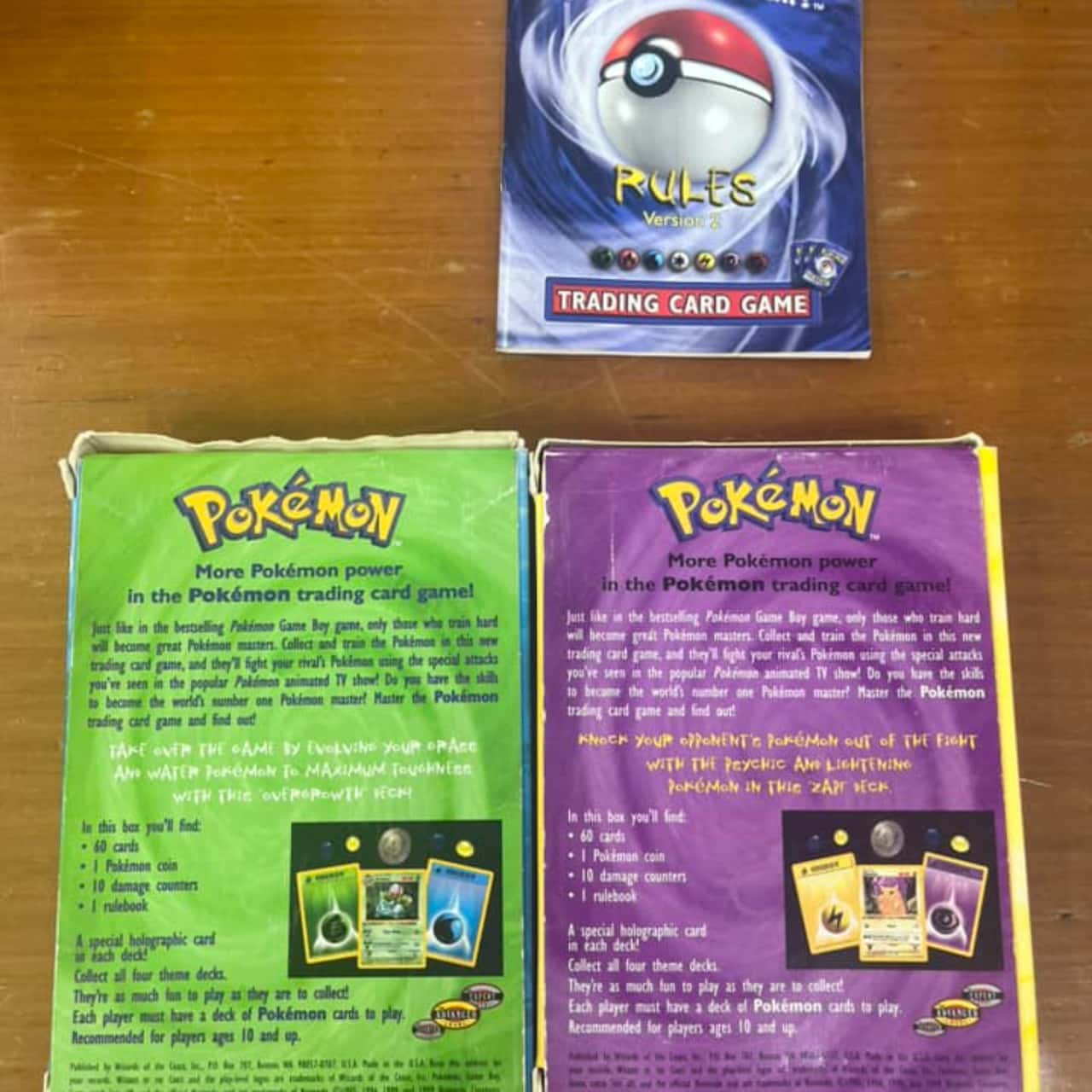 Pokemon Overgrown and Zap Theme Decks 1999(s)