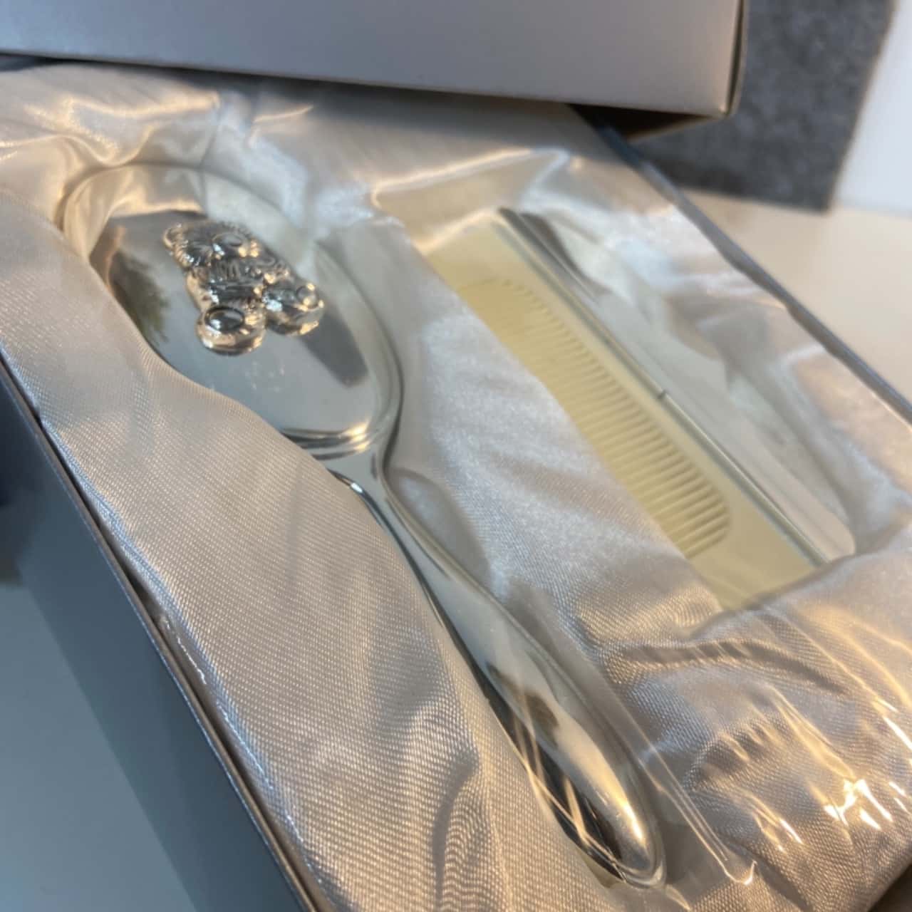 Silver Teddy Bear Brush and Comb set(s) - New Without Tags | Salvos Stores