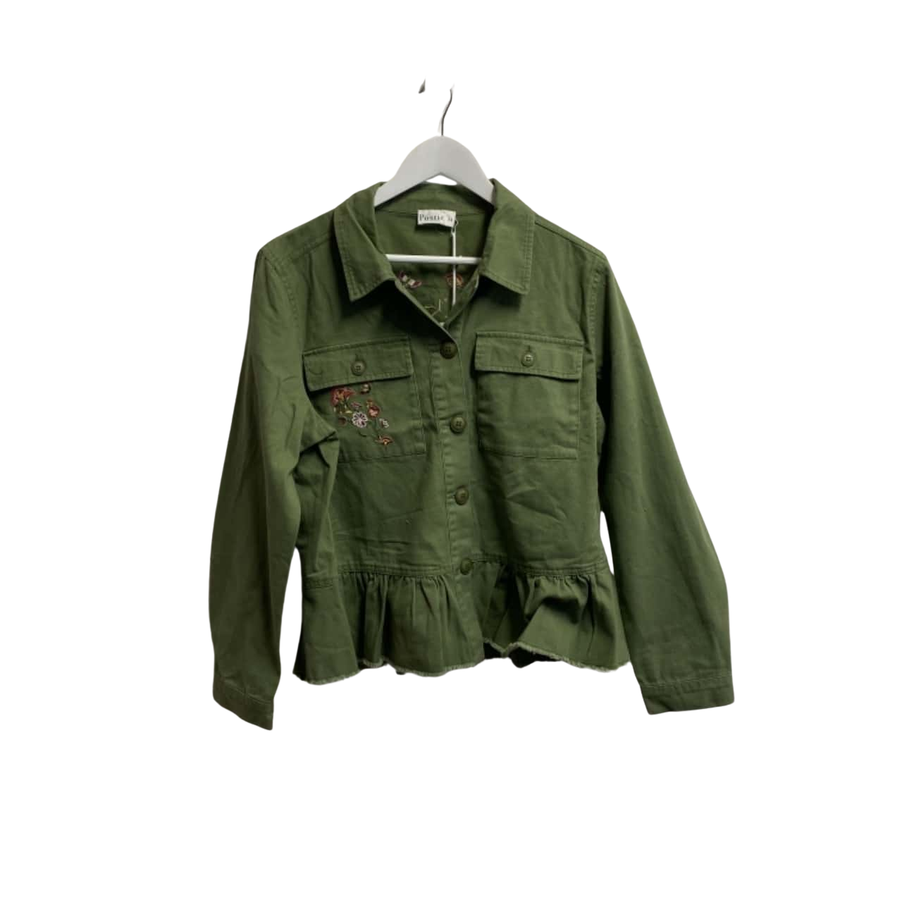 Postie Womens Size 14 Cropped Jacket Olive (s)