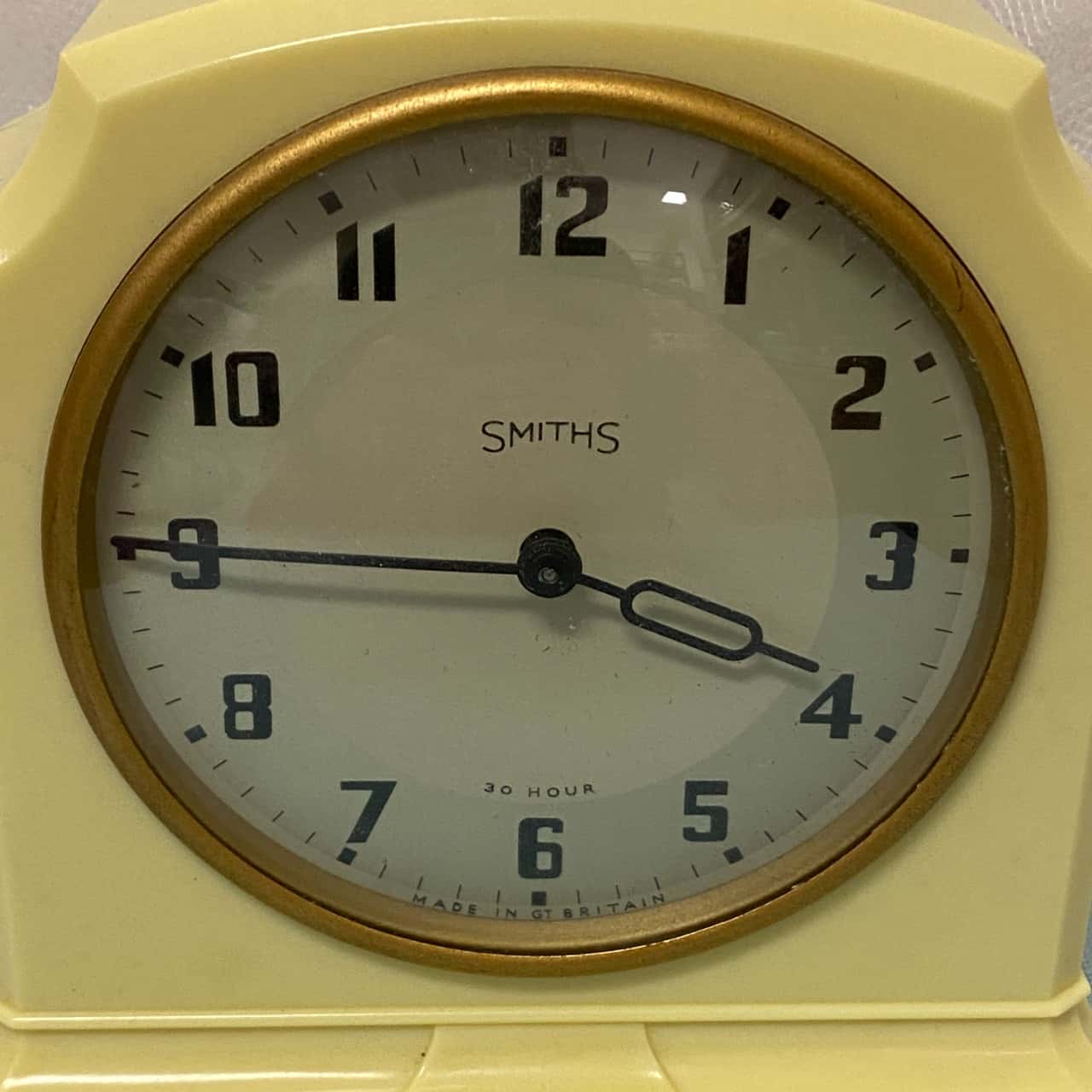 Smiths Bakelite Yellow Mantle Wind Up Clock(s)