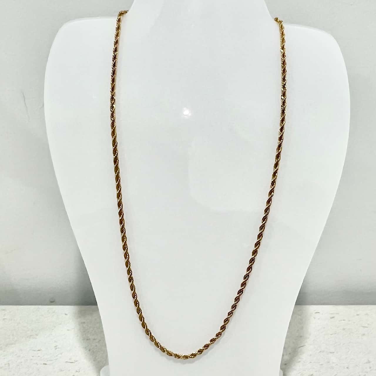 Gold Twist Rope Long Necklace (s)