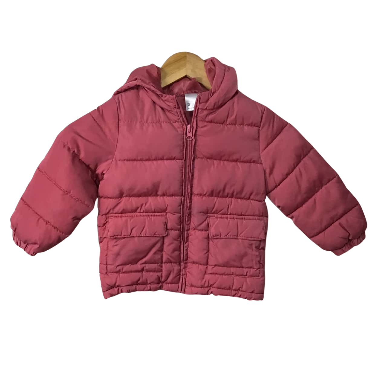 Anko Girls Size 3 Pink Hooded Puffer Jacket