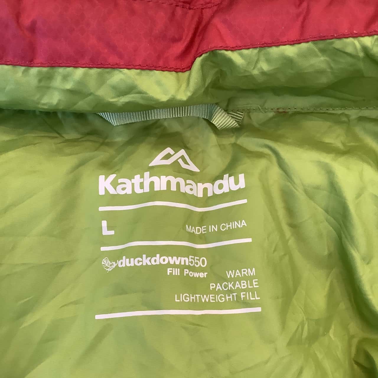 Kathmandu Kids Size L Duckdown550 Puffer Hood Jacket Red(s) - Used Very ...