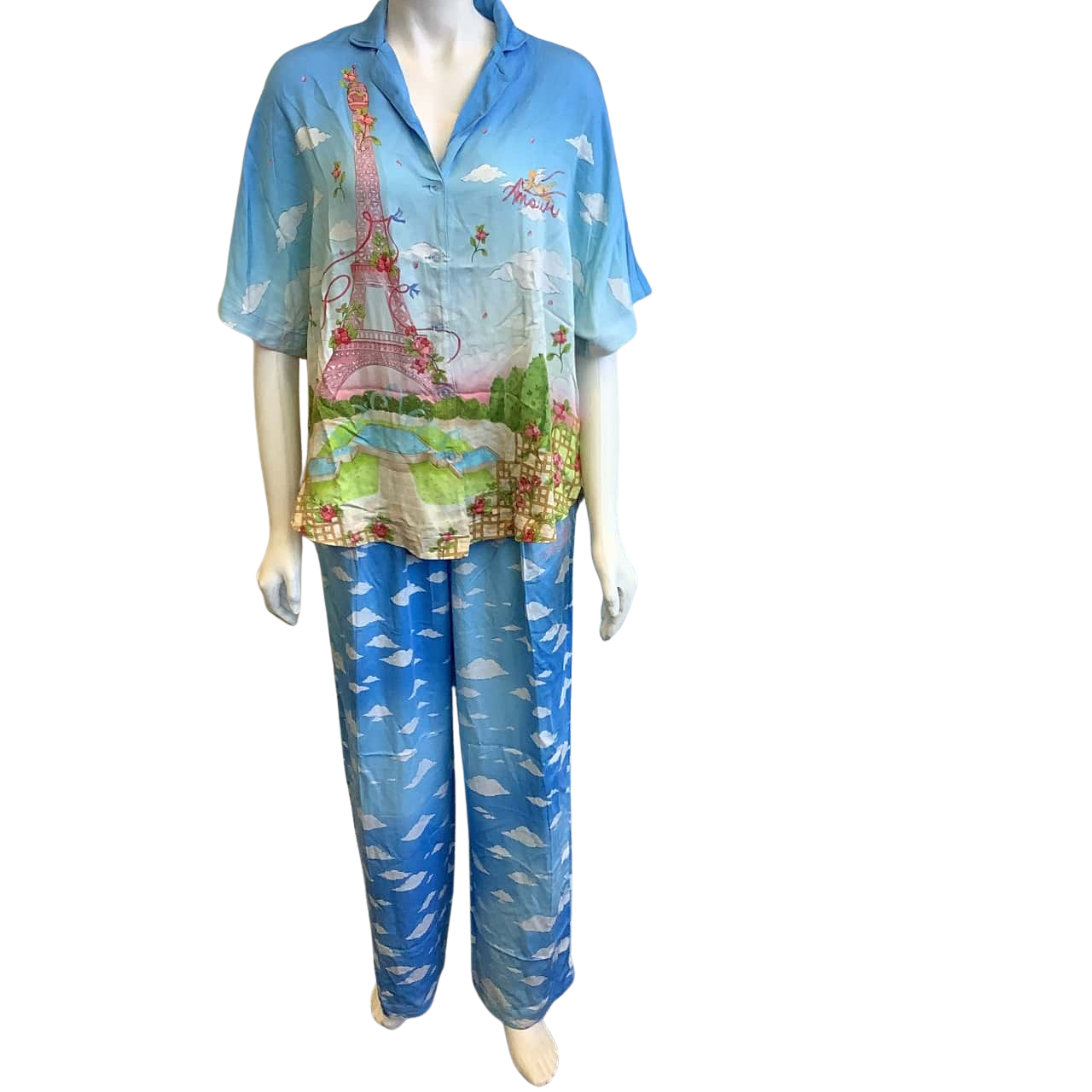 Peter Alexander Women's Size M PJ Set Multicoloured Paris Print (s ...