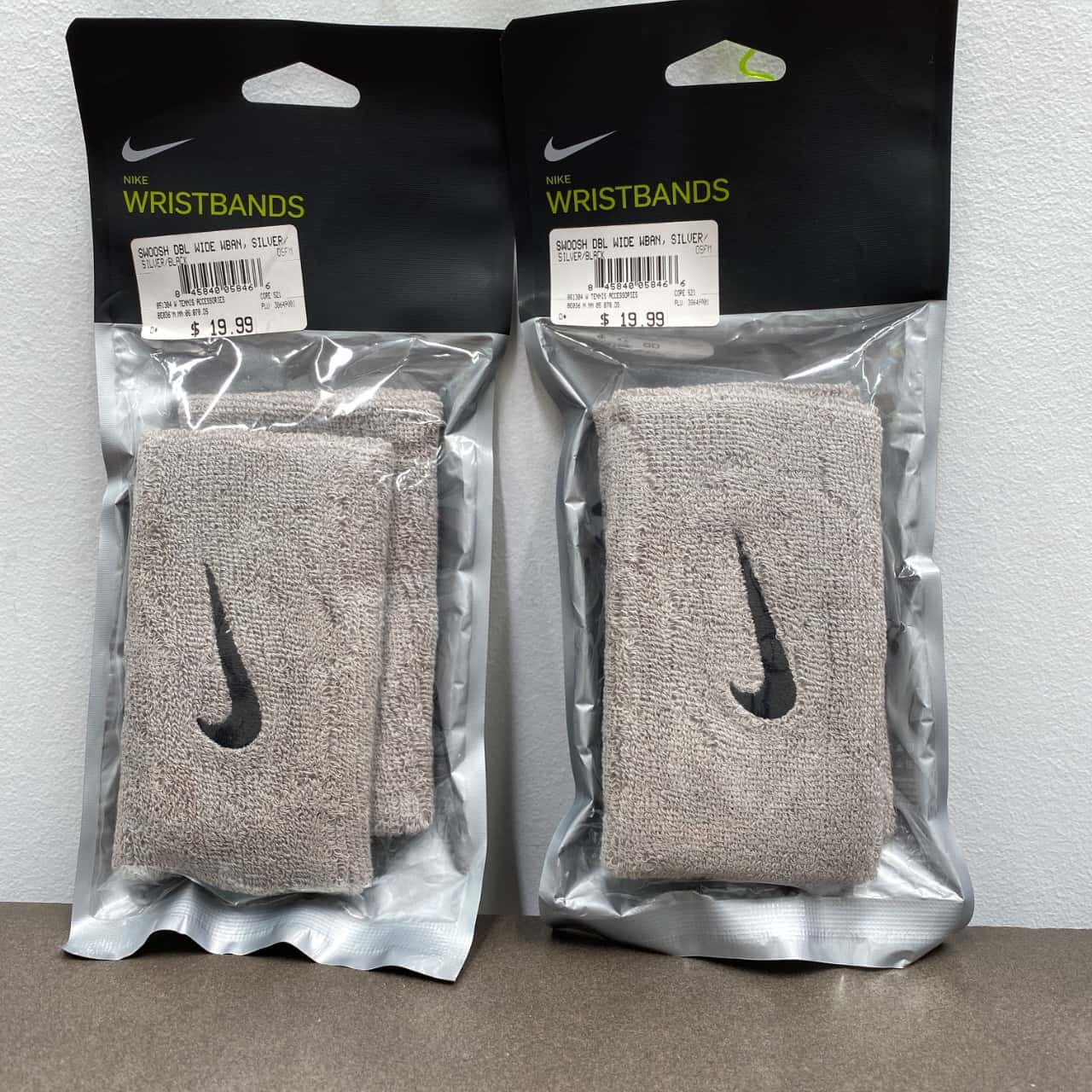 Nike Wristbands Unisex x 4 Silver/Grey(s)