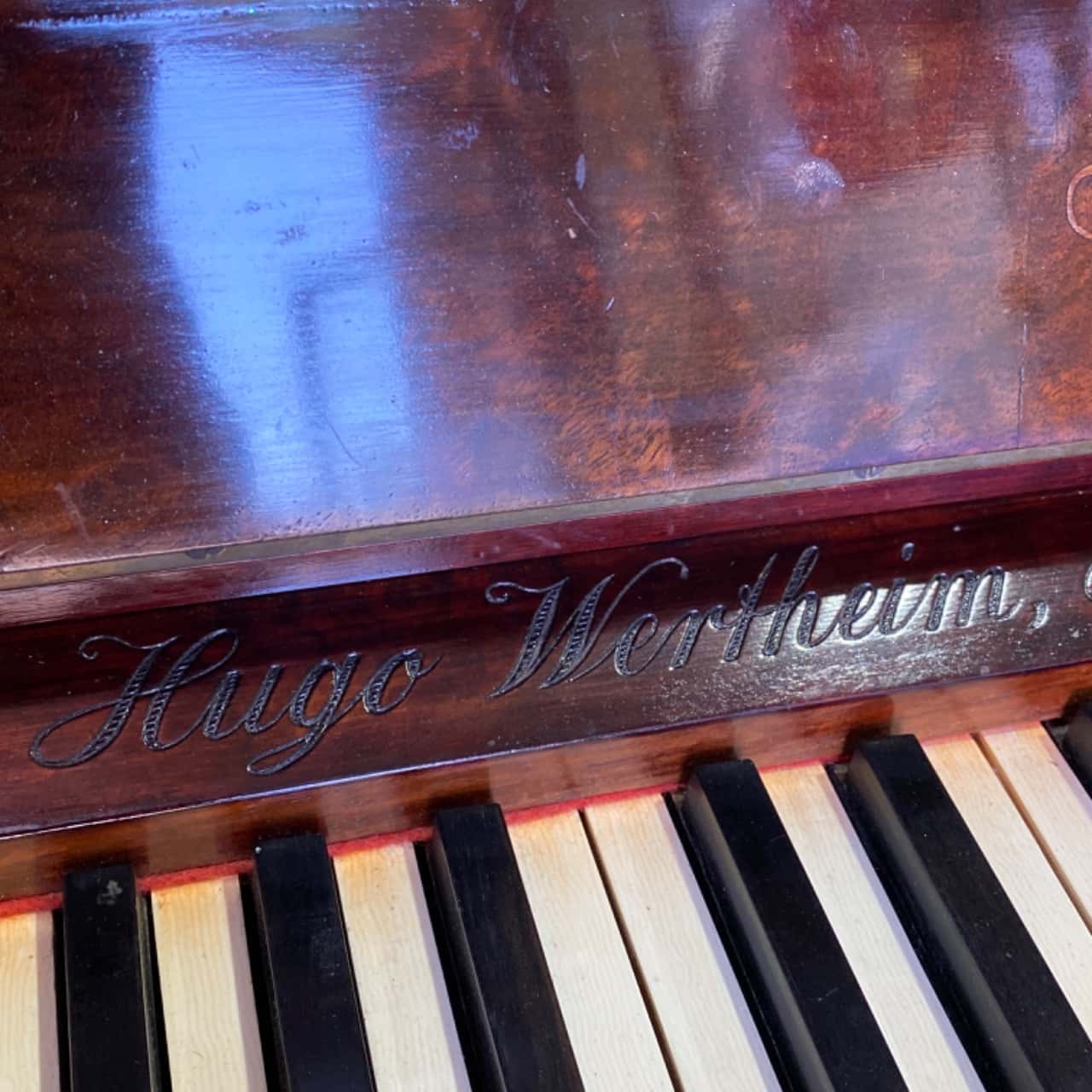 Vintage Julius Pfaffe Upright Piano ~ Hugo Wertheim