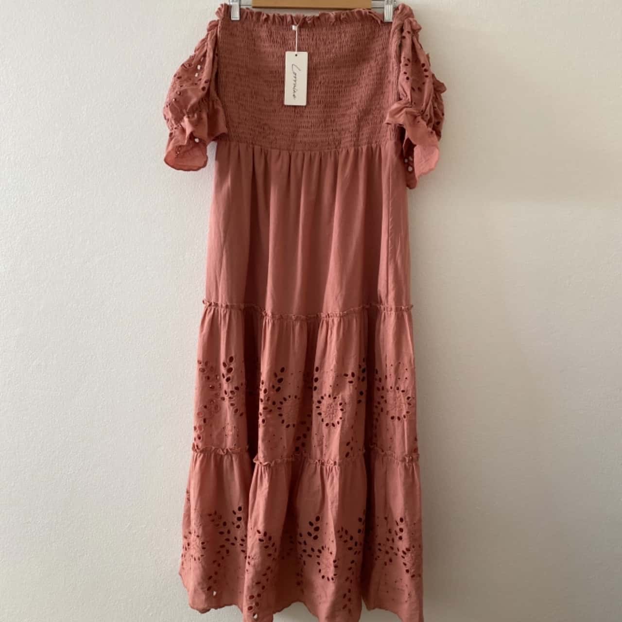 Other Womens Lorraine Size 14 Off The Shoulder Brown (s)