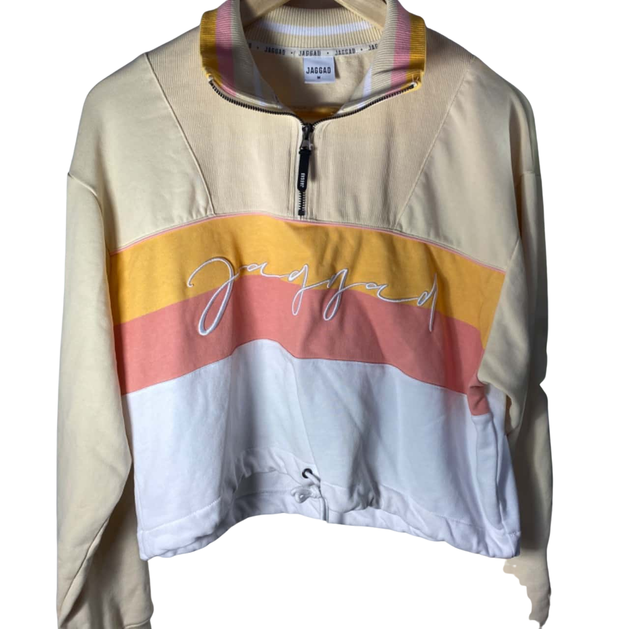 Jaggad Womens Size M Cropped Jumper Cream (s)